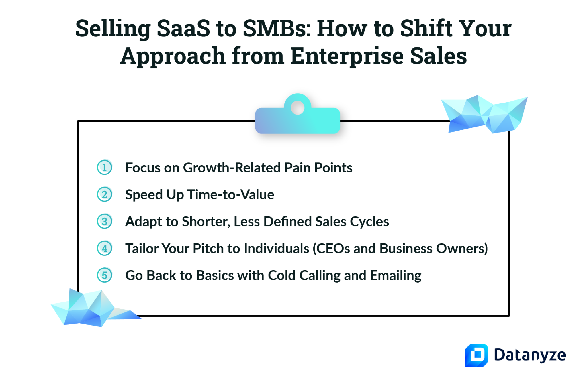 SMB Sales: How to Sell SaaS to Small Companies | Datanyze