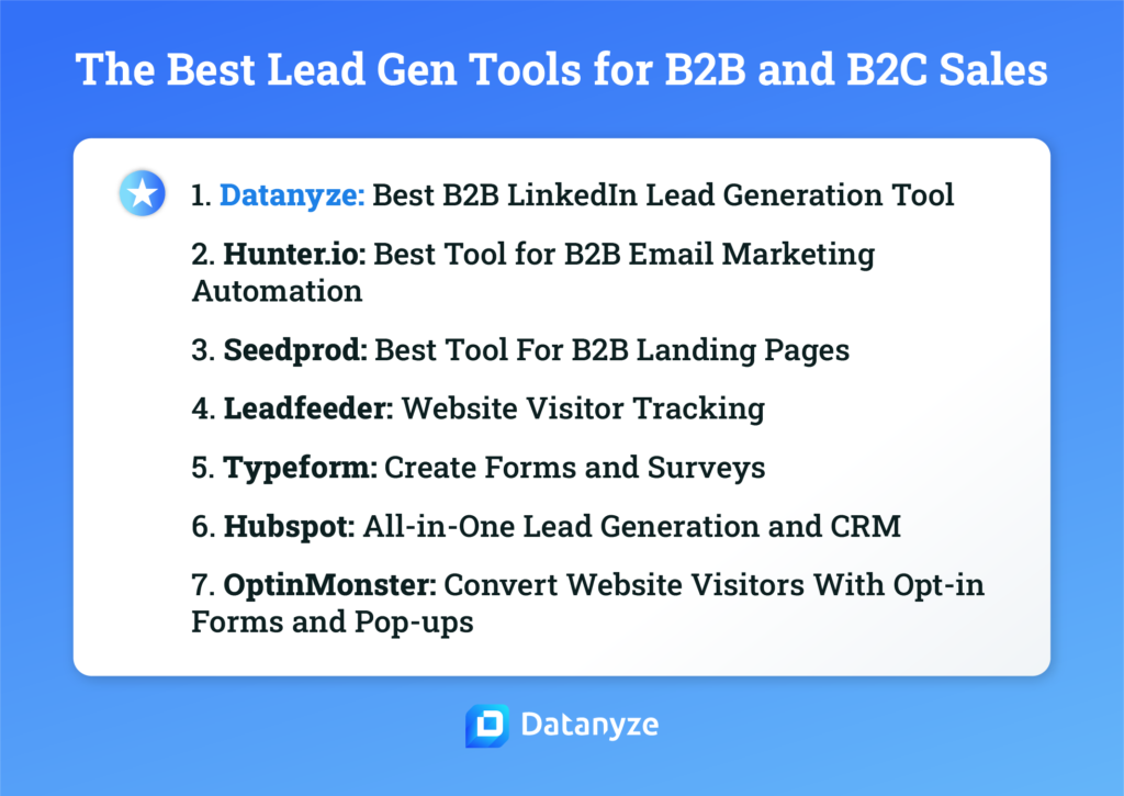 We Picked the Best B2B and B2C Lead Generation Tools: Here are the Top ...